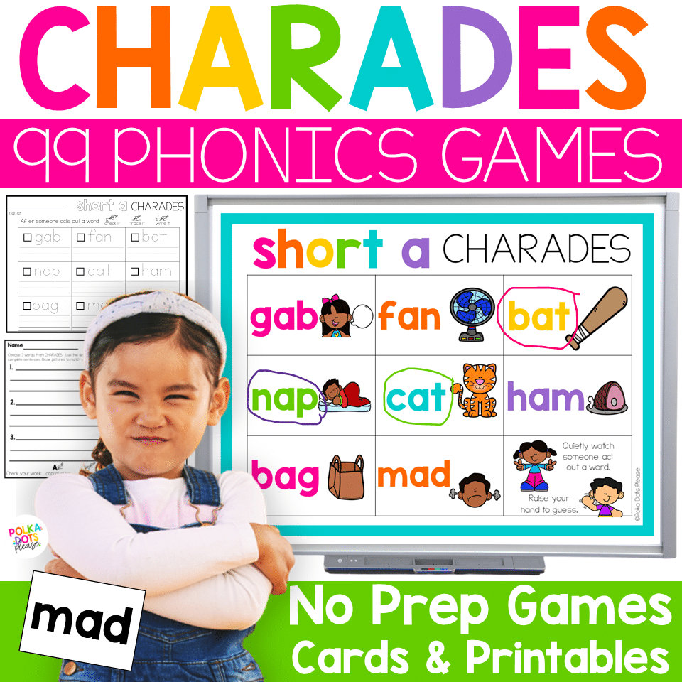 Engaging Way to Teach Phonics: Play Phonics Charades! - Polka Dots Please