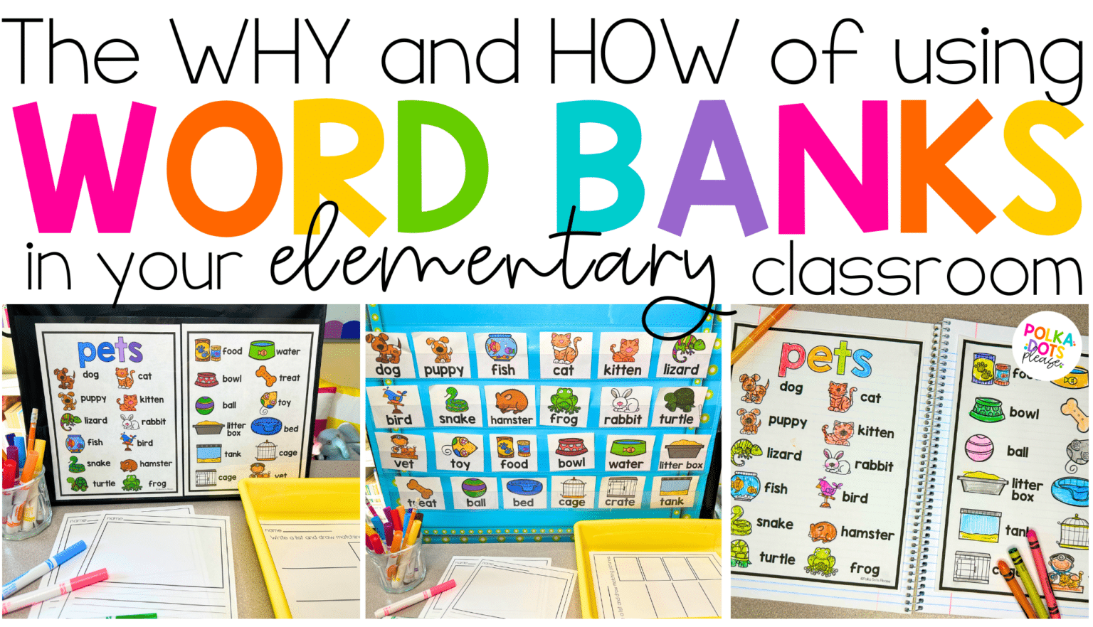 The WHY and HOW of Using Word Banks in Your Elementary Classroom ...