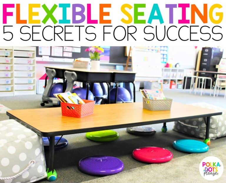 5 Secrets to Success Using FLEXIBLE SEATING in Your Classroom - Polka ...