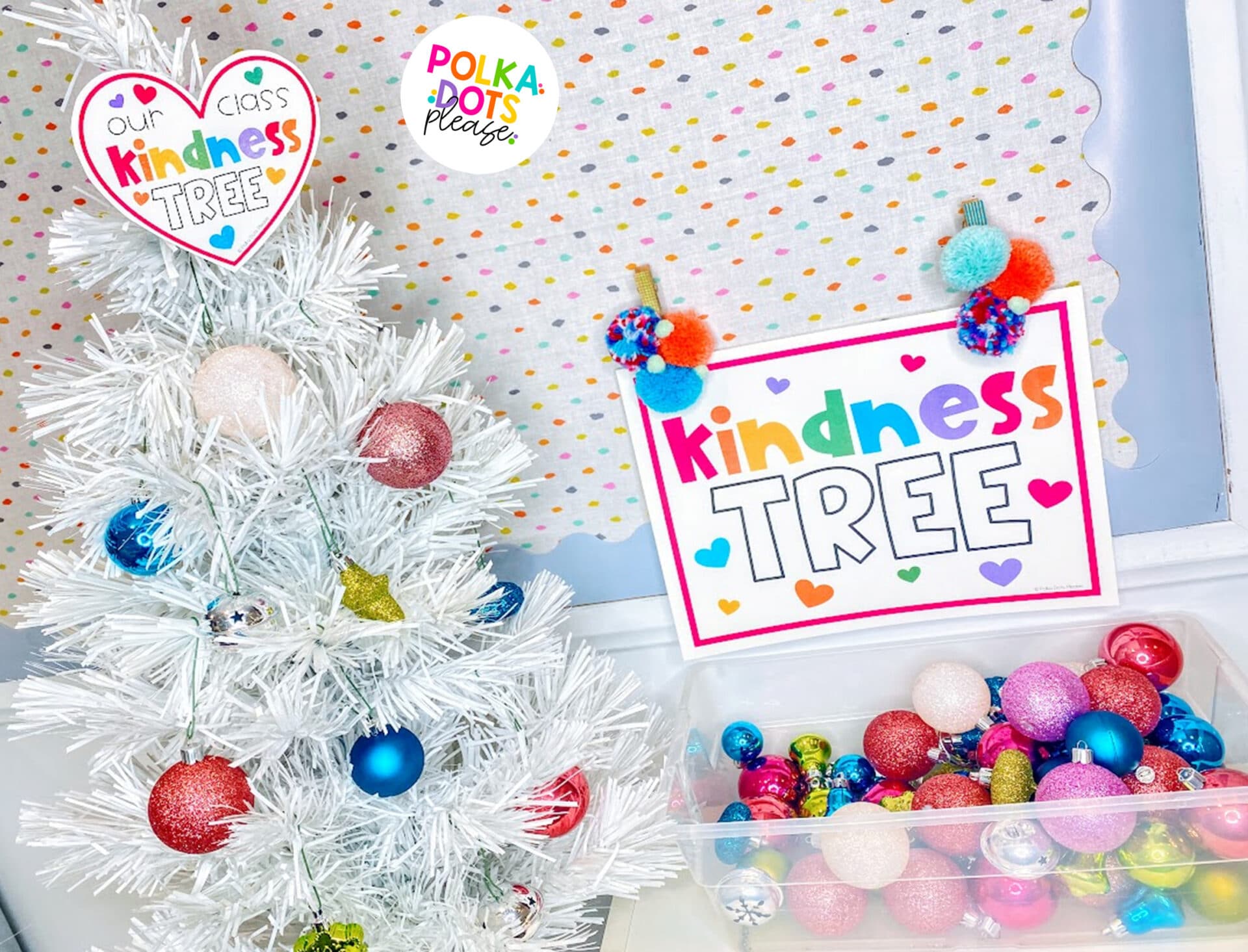 Classroom Kindness Tree - Polka Dots Please