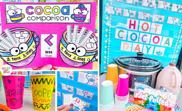 Hot Cocoa Day! Place Value Activities - Polka Dots Please