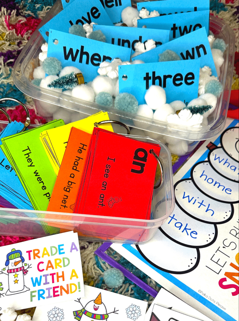3 Winter Sight Word Games - Polka Dots Please